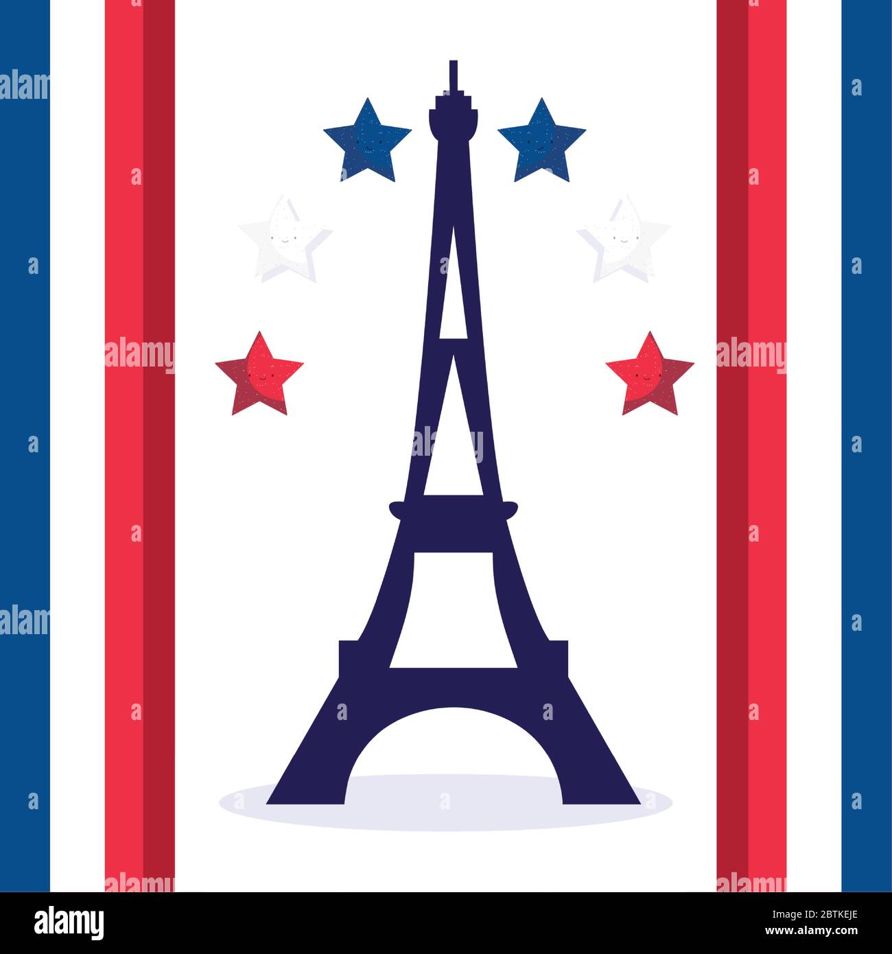 france eiffel tower with stars design, Happy bastille day and french ...