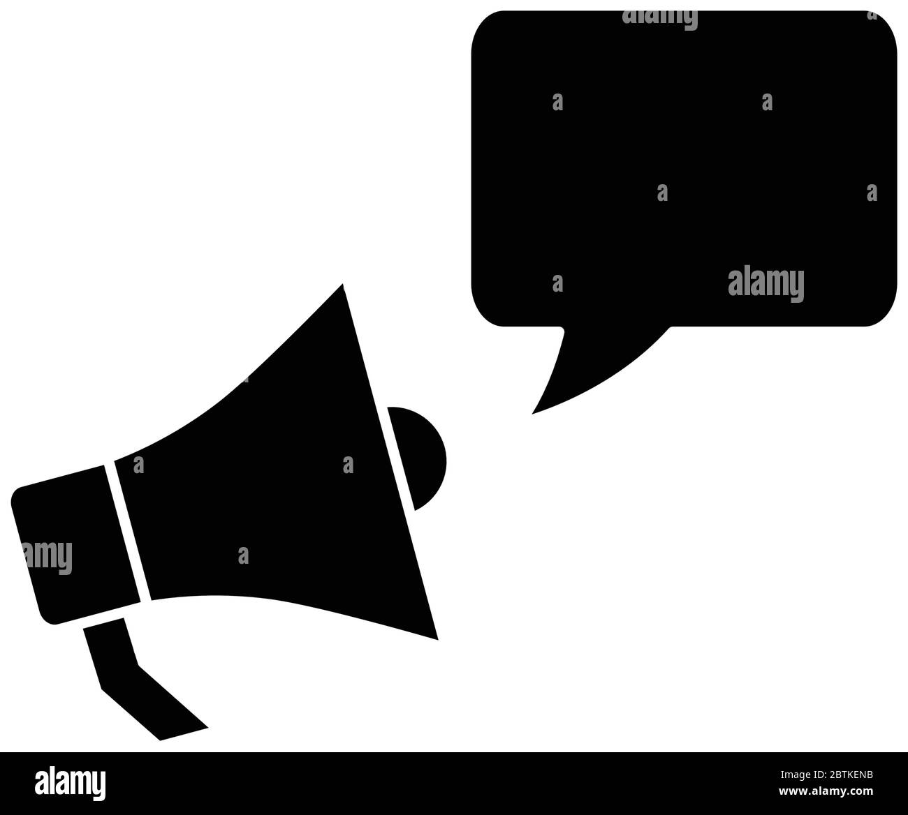 megaphone icon with bubble speech icon Stock Vector Image & Art - Alamy