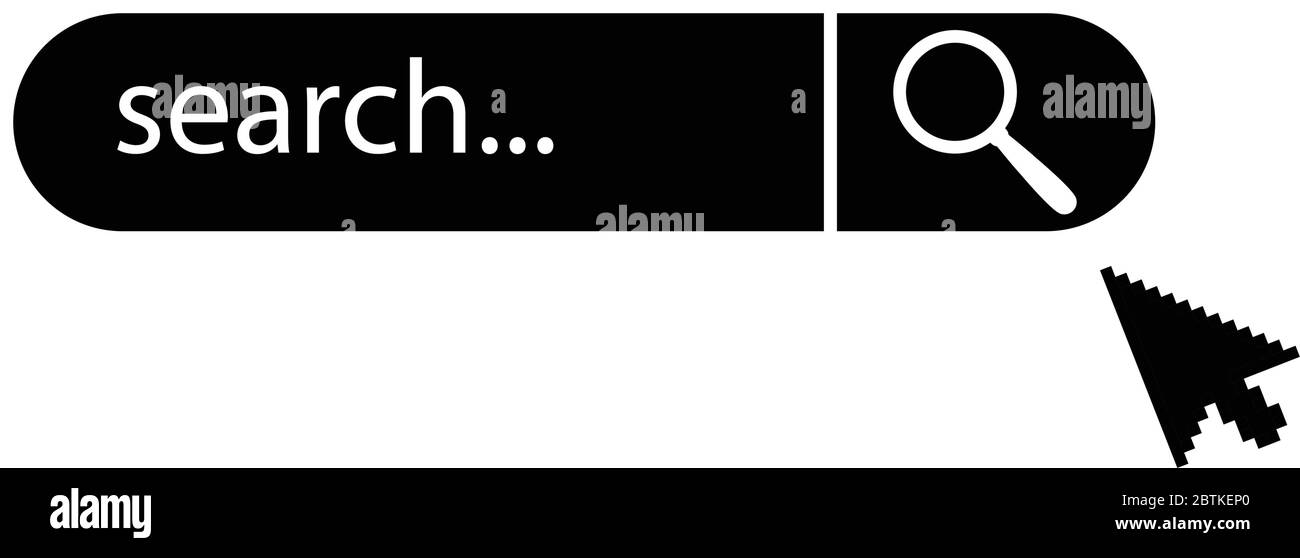 Set search bar website Cut Out Stock Images & Pictures - Alamy