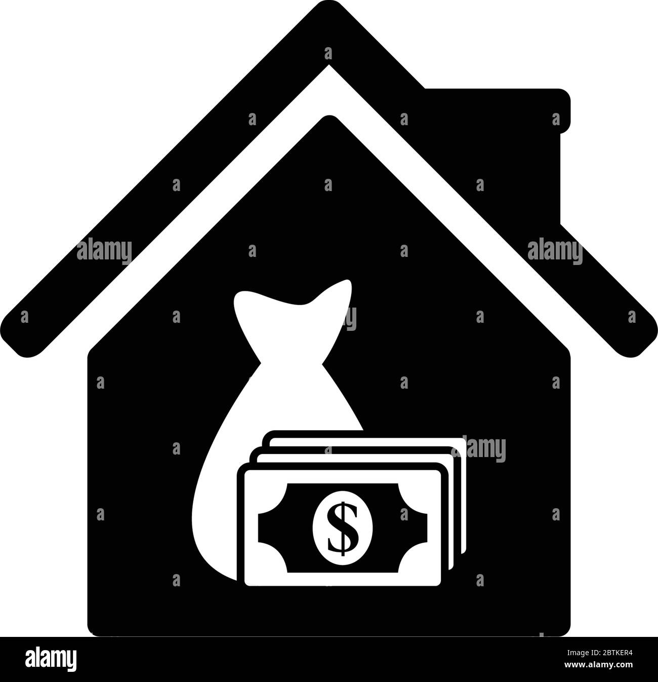 home money icon bank icon Stock Vector Image & Art - Alamy