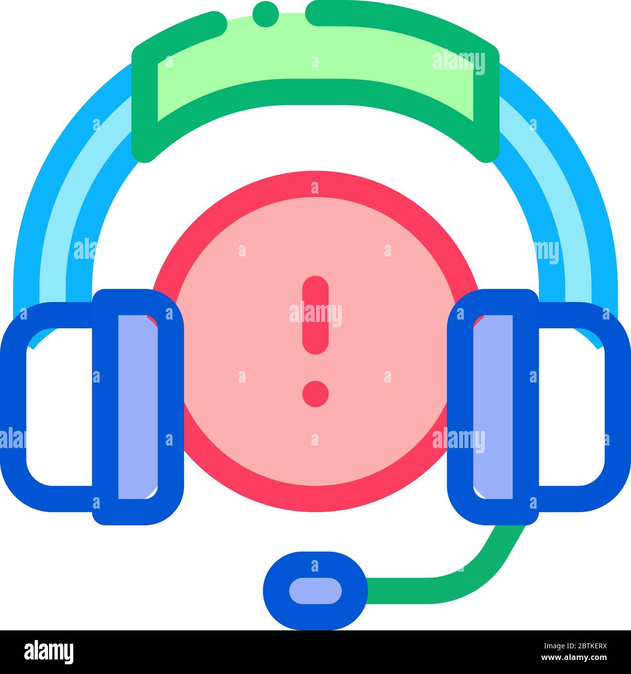 distracted by music headphones icon vector outline illustration Stock ...