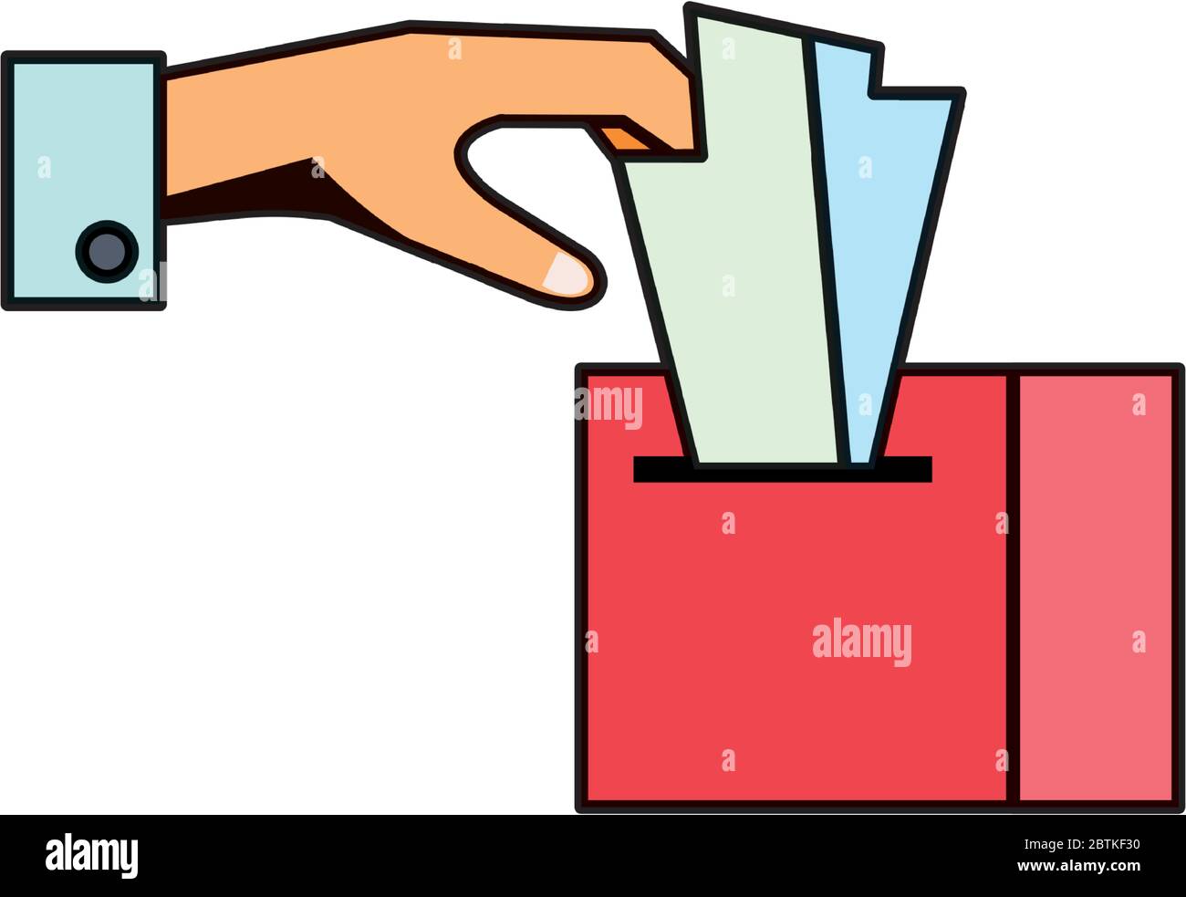 hand with damp clothes packing Stock Vector Image & Art - Alamy