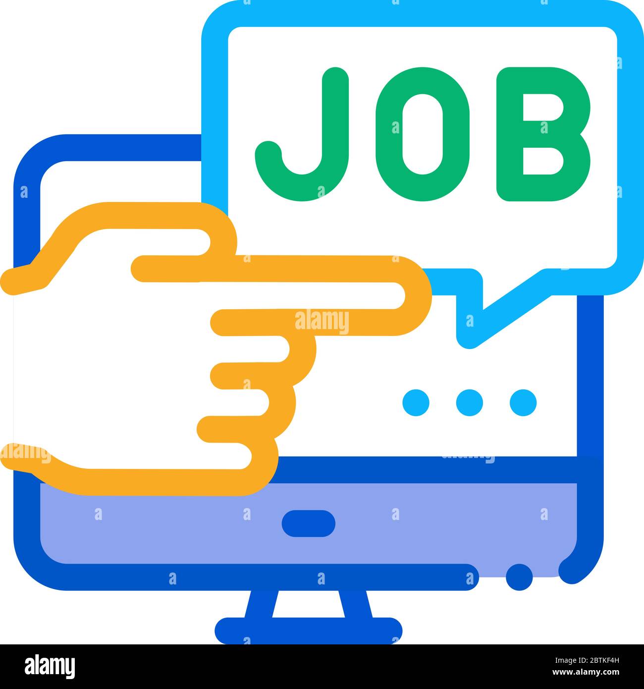 electronic job search icon vector outline illustration Stock Vector ...