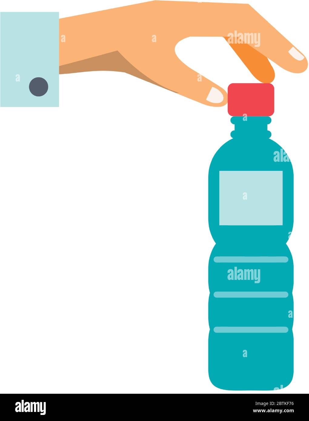 hand with water bottle plastic Stock Vector Image & Art - Alamy