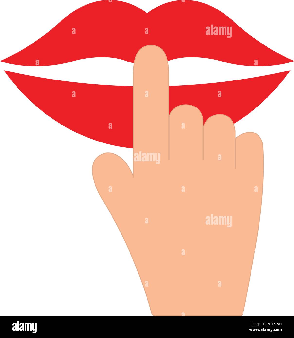 lips with finger icon Line icon Stock Vector Image & Art - Alamy