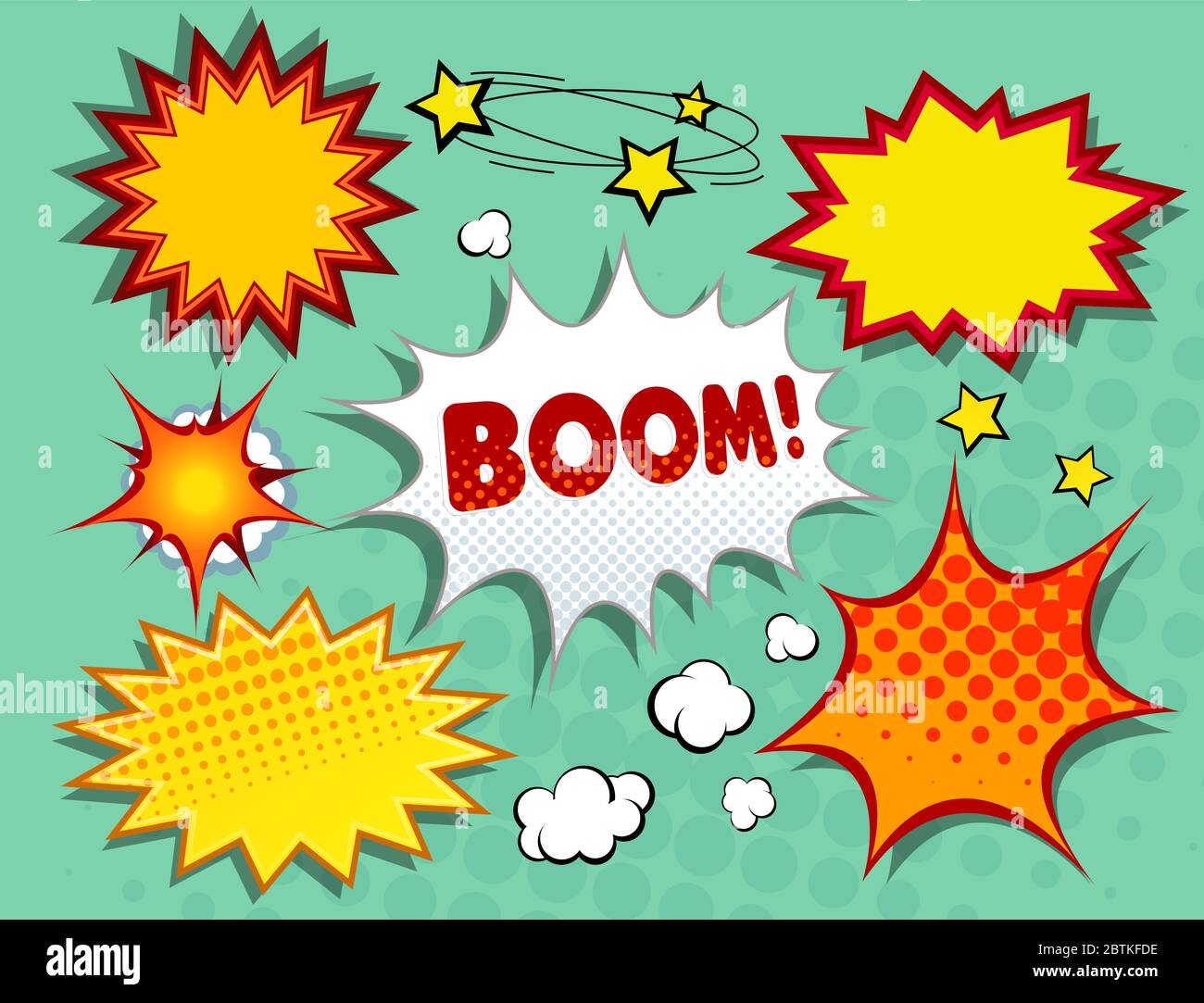 collection of visualization of sound effects for comics Stock Vector ...