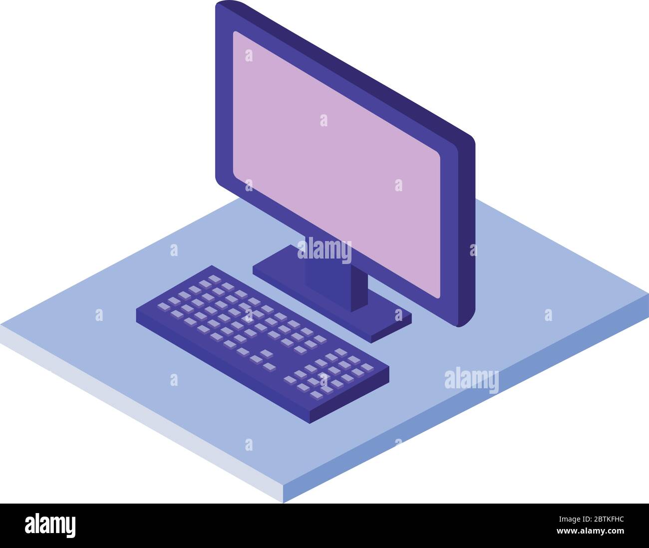 desktop computer monitor isometric icon Stock Vector Image & Art - Alamy