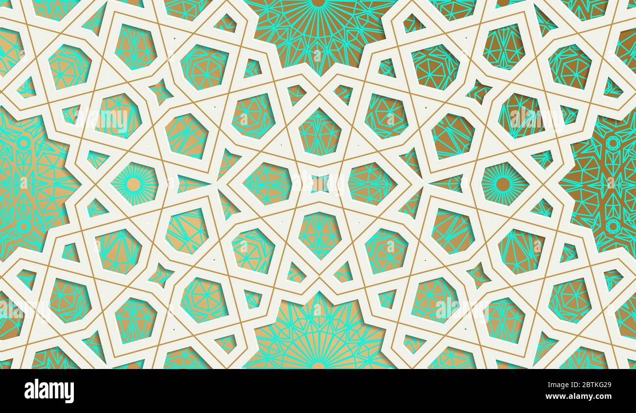Islamic star pattern golden lines. Royal. Vector illustration Stock ...