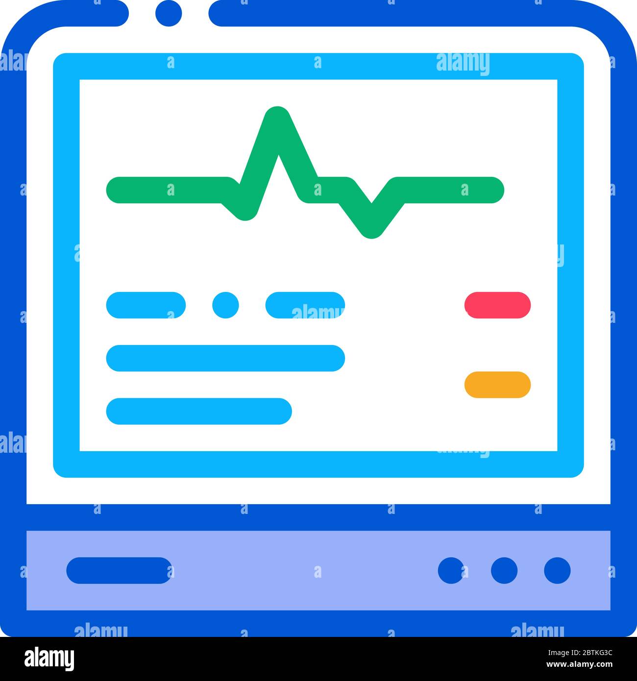 patient chart card icon vector outline illustration Stock Vector Image ...