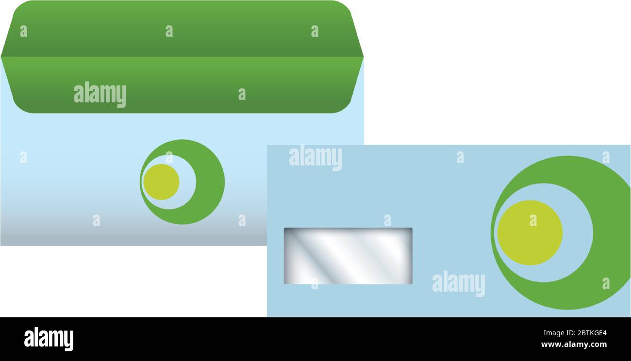 envelopes open and closed with stationery templates Stock Vector Image ...