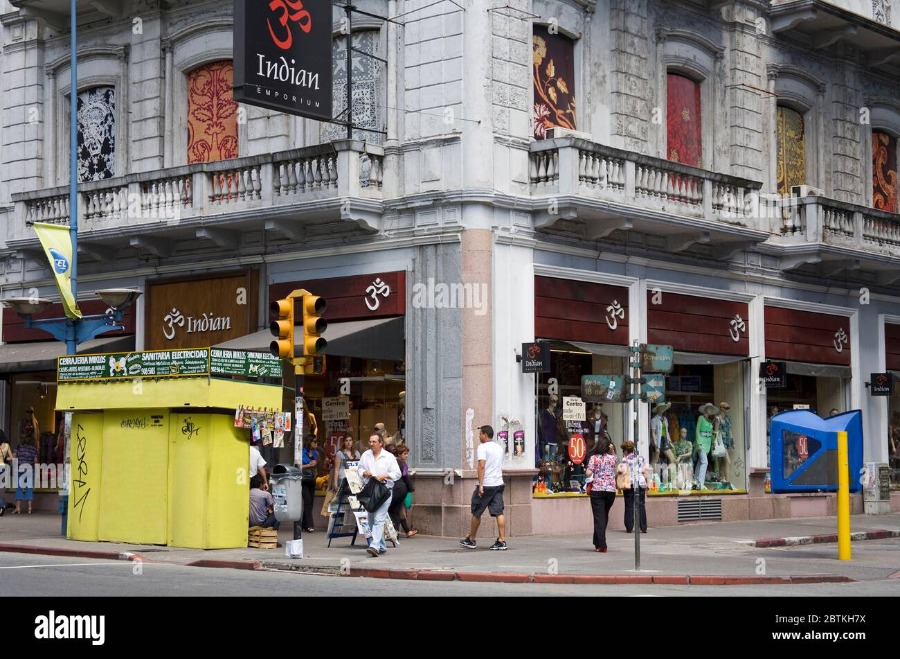 Avenue 18 De Julio, Montevideo Center, Uruguay, South America Stock ...