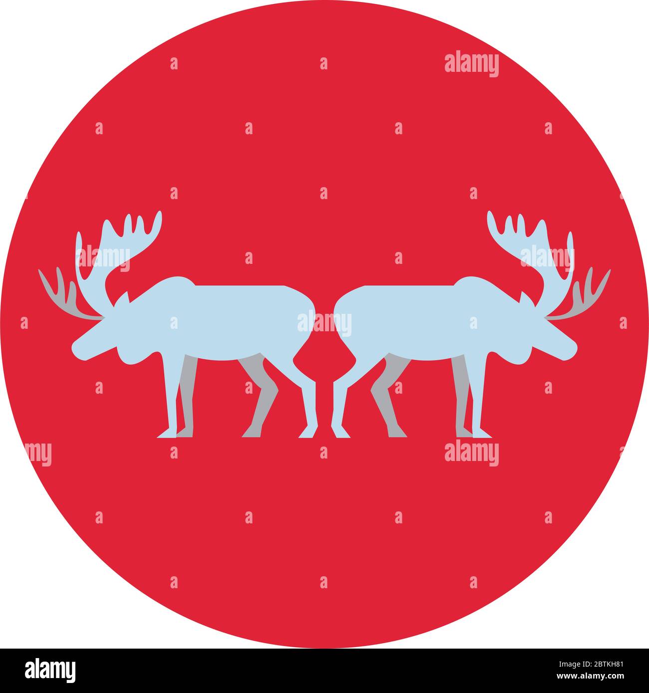 reindeer animals silhouettes isolated icons Stock Vector Image & Art ...