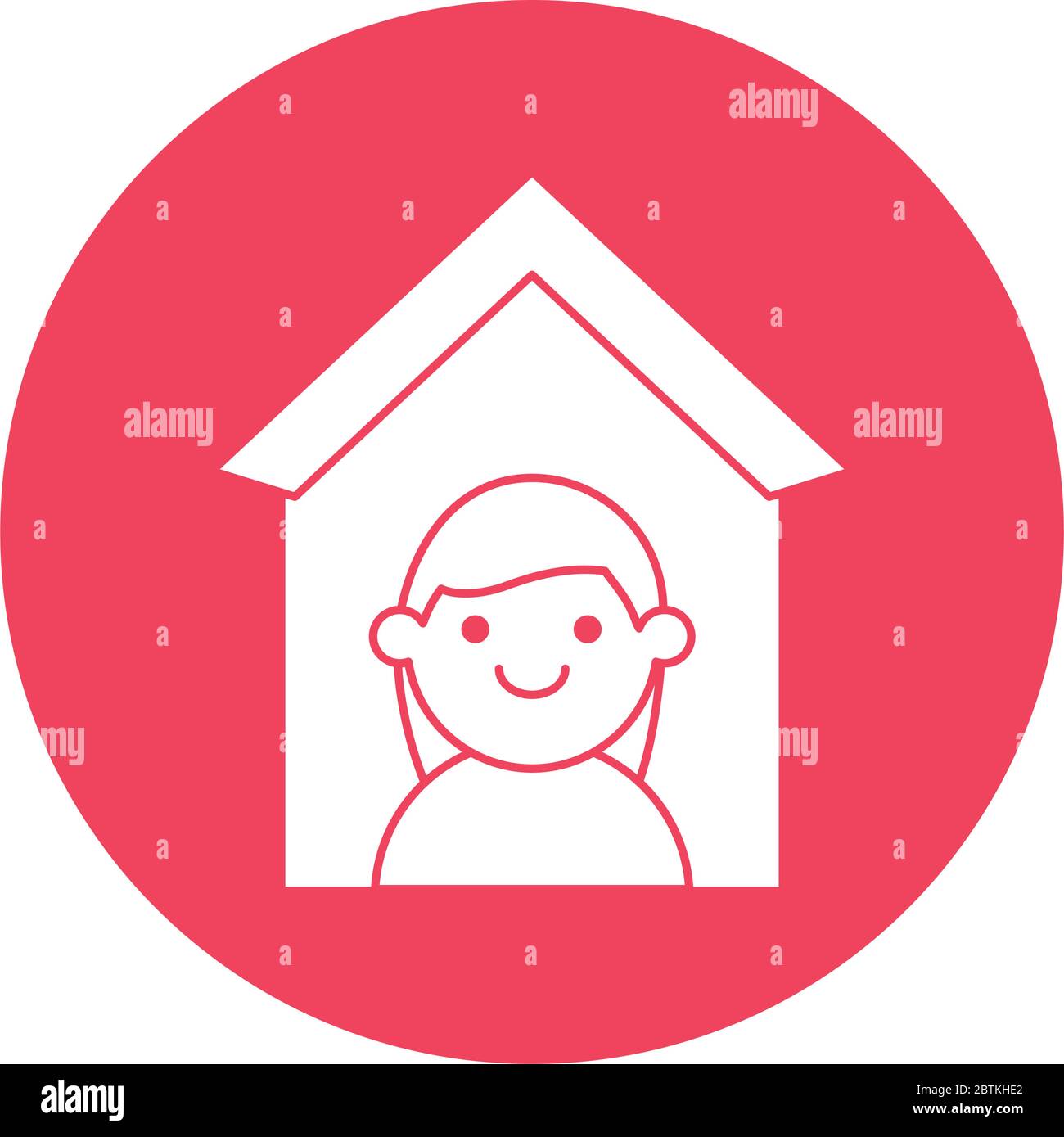 woman in house silhouette block style icon Stock Vector Image & Art - Alamy