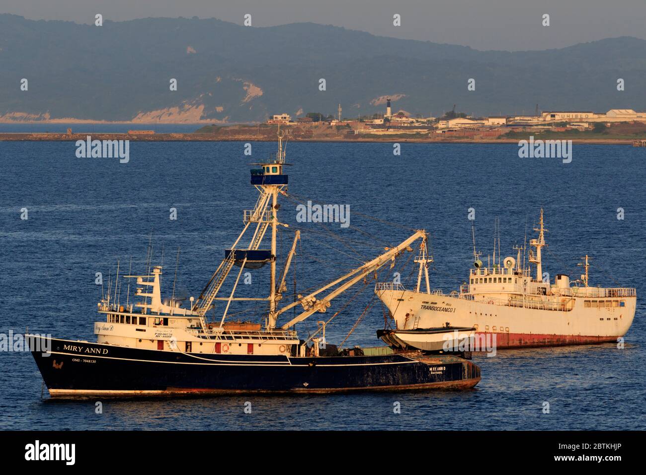 Tuna fishing boats, Manta City, Manabi Province, Ecuador Stock Photo ...