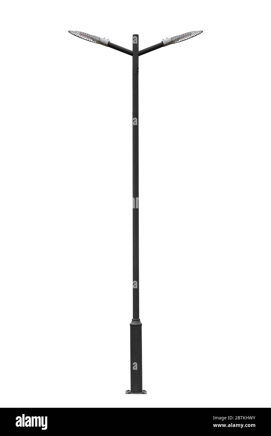 Street light pole isolated on a white background, with clipping path ...