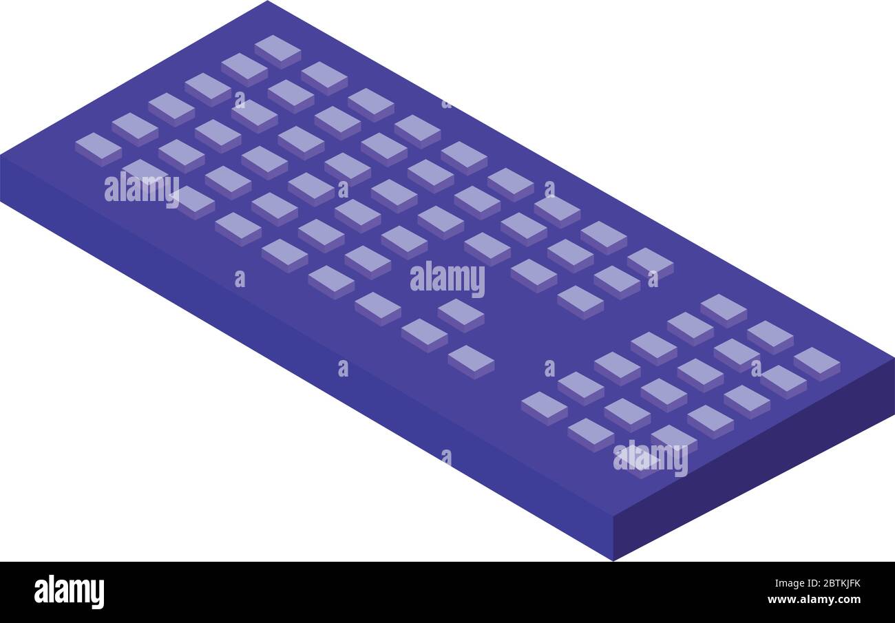 keyboard computer hardware isometric icon Stock Vector Image & Art - Alamy