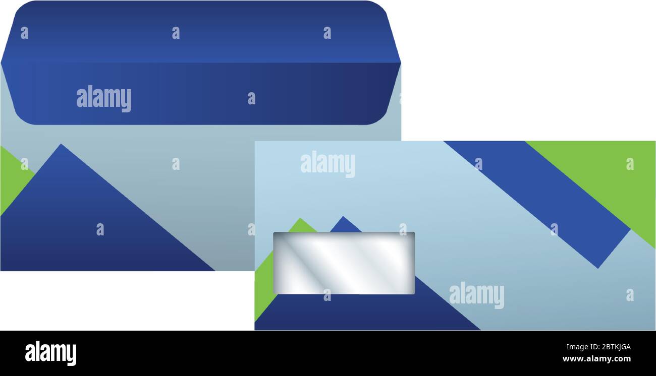 envelopes open and closed with stationery templates Stock Vector Image ...