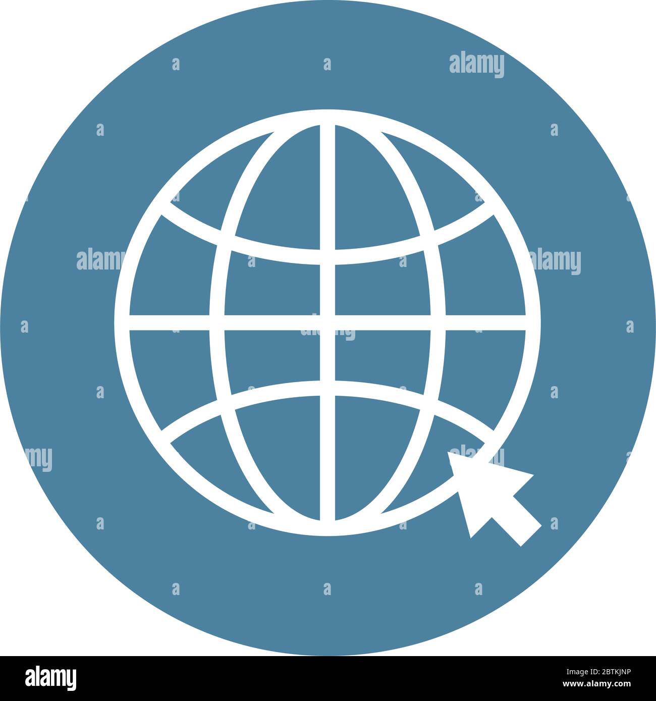 sphere browser with mouse arrow line style Stock Vector Image & Art - Alamy