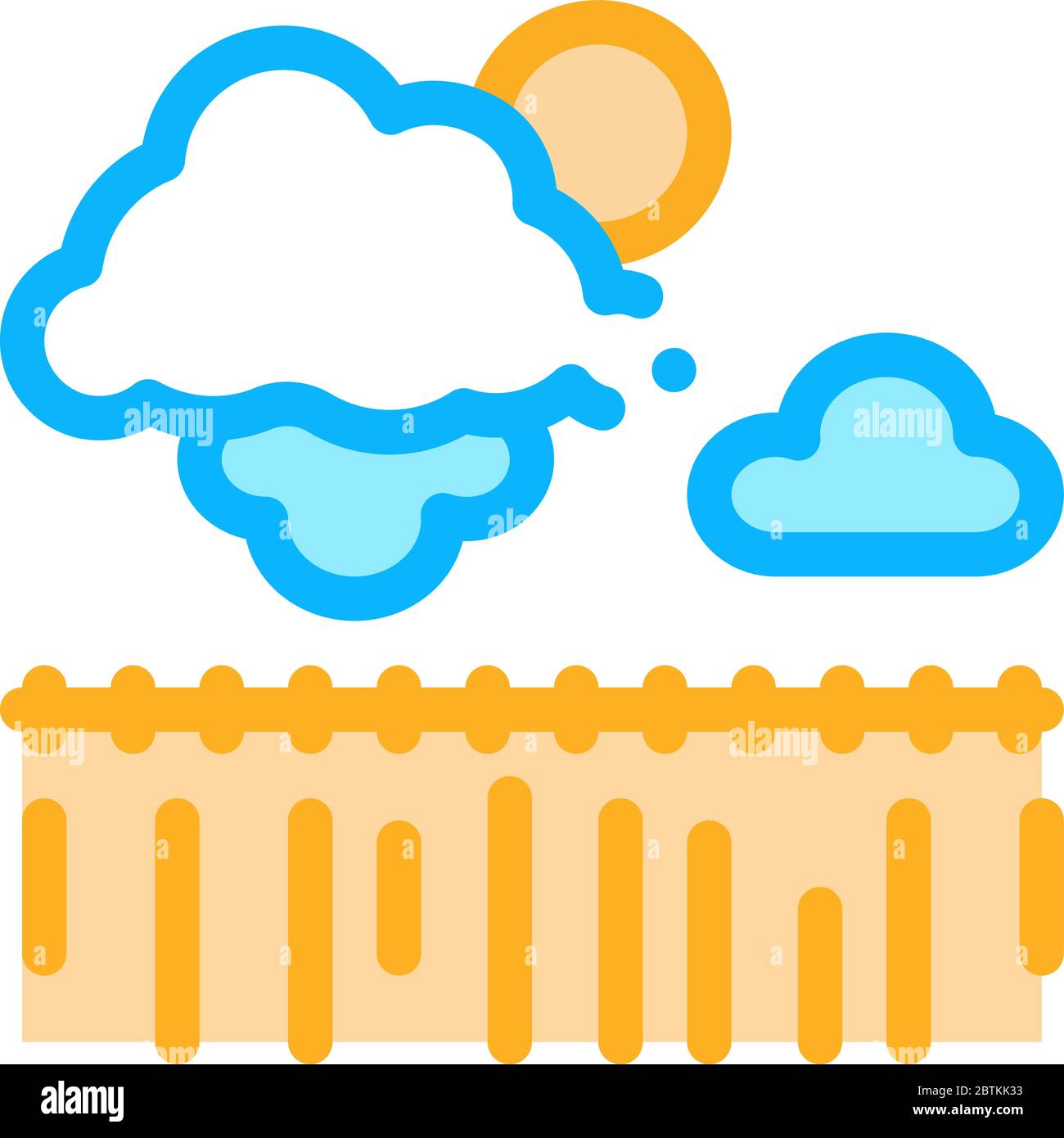 bad weather wheat field icon vector outline illustration Stock Vector ...