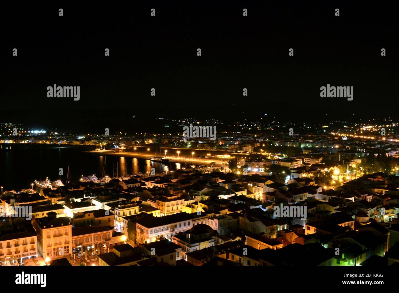 Top view of Nafplio Town from Acronauplia walls Stock Photo - Alamy