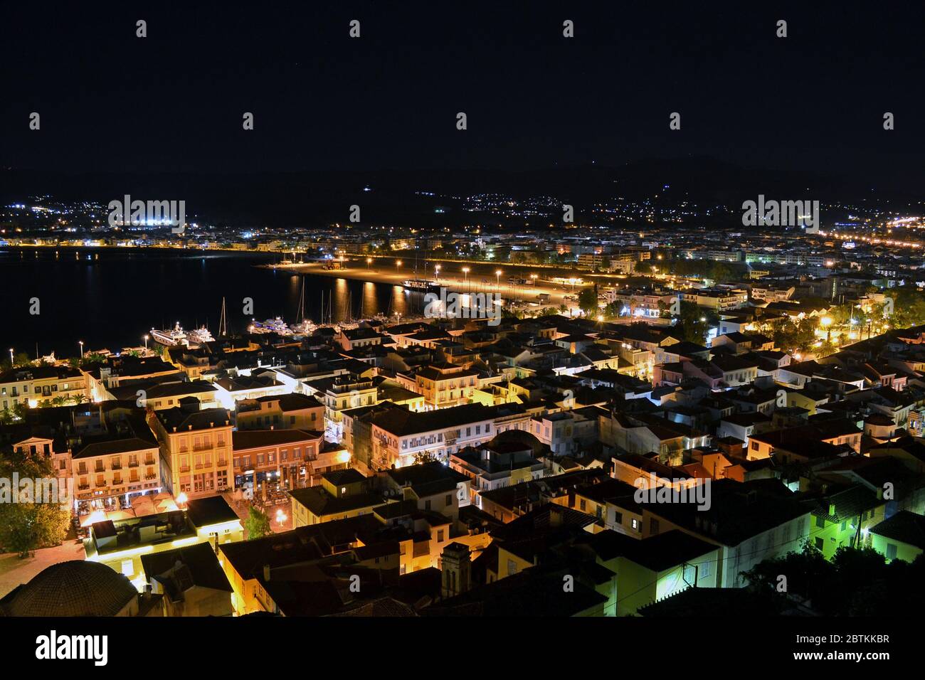 Top view of Nafplio Town from Acronauplia walls Stock Photo - Alamy