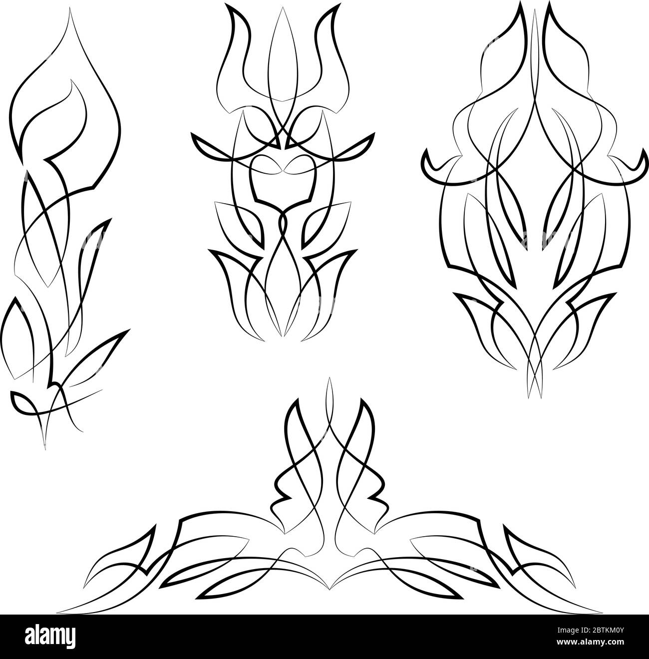 Pinstripe Graphics Corner, Border : Vinyl Ready Vector Art Stock Vector ...