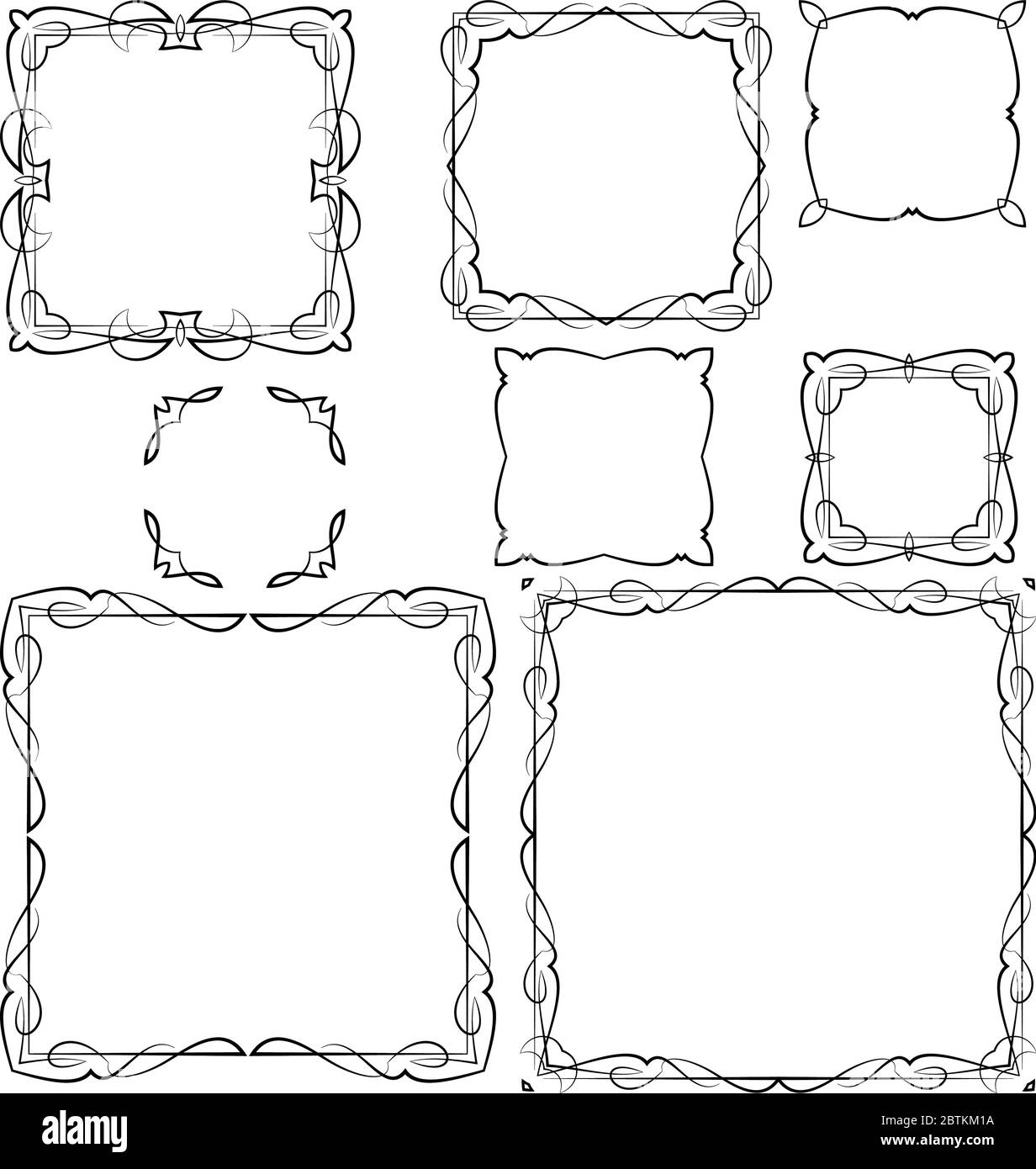 Pinstripe Graphics Corner, Border : Vinyl Ready Vector Art Stock Vector ...