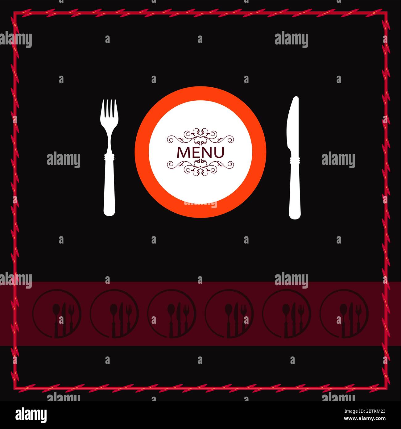 Menu Card Design Template Stock Vector Image & Art - Alamy