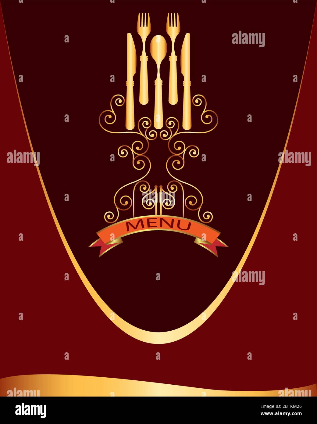 Menu Card Design Template Stock Vector Image & Art - Alamy