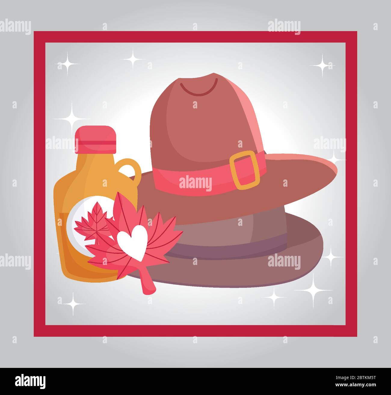 Canadian maple syrup and hat design, Happy canada day holiday and ...