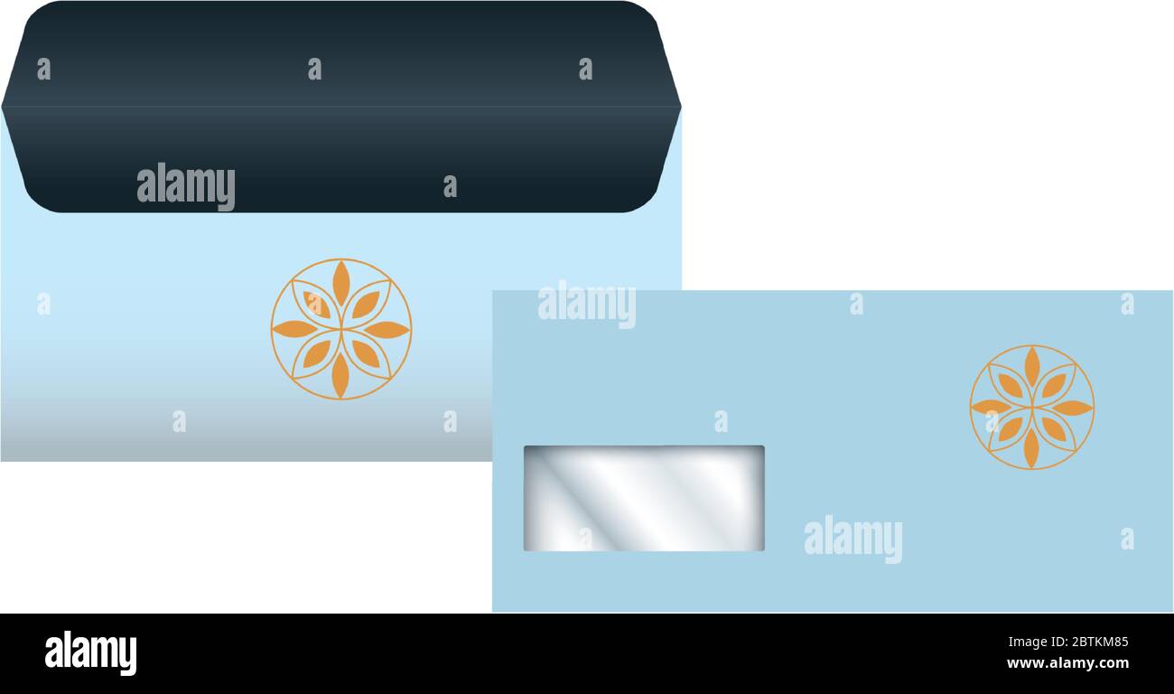 envelopes open and closed with stationery templates Stock Vector Image ...