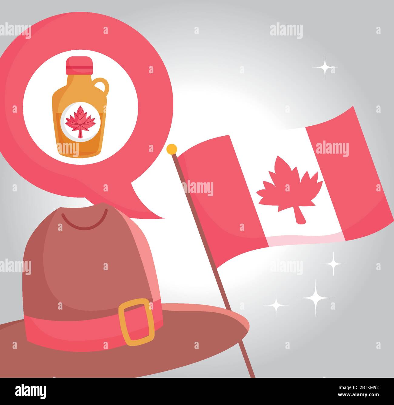 Canadian flag maple syrup and hat design, Happy canada day holiday and ...