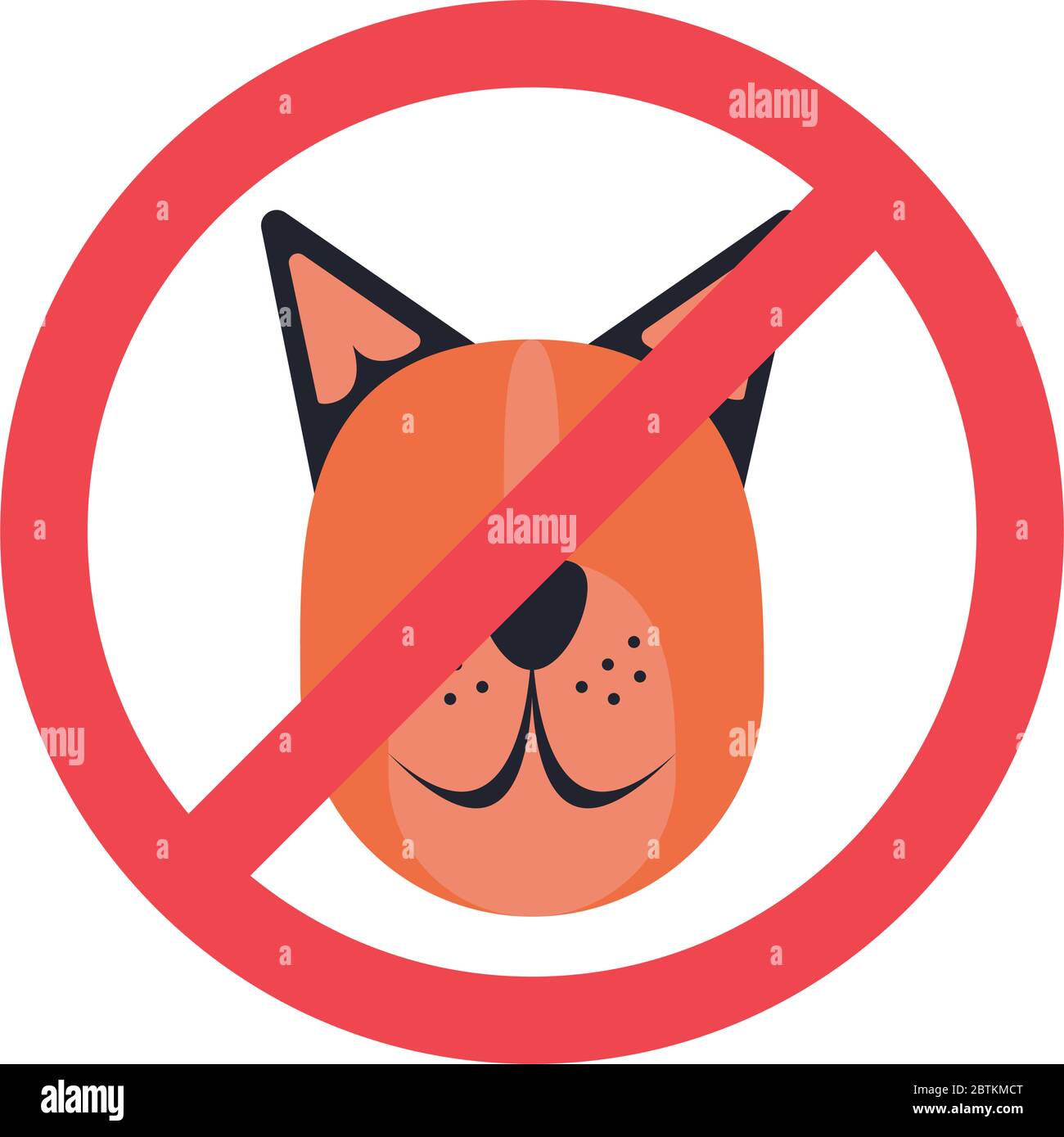 forbidden mascot dog signal icon Stock Vector Image & Art - Alamy
