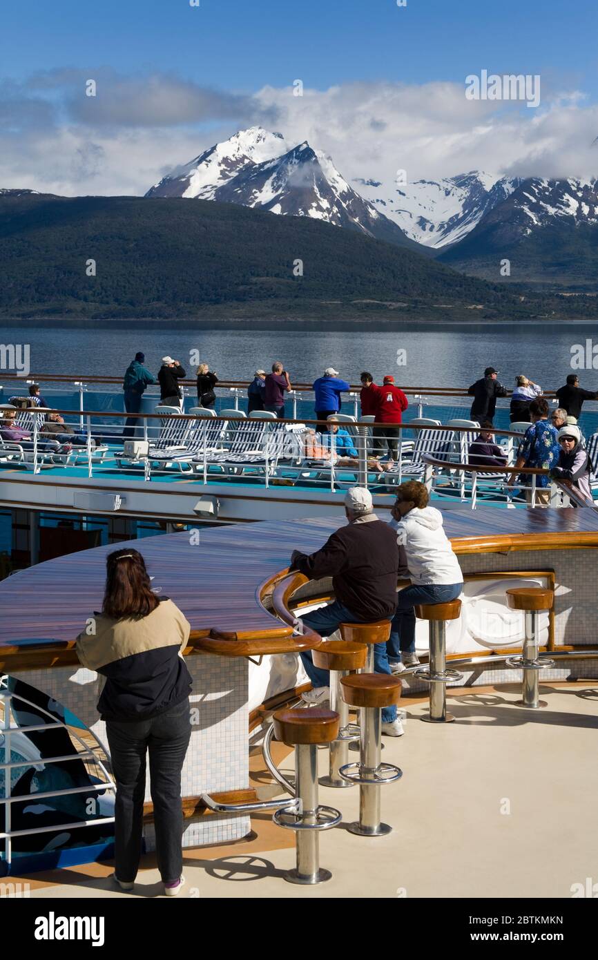 Star Princess cruise ship in the Beagle Channel near Ushuaia, Tierra ...