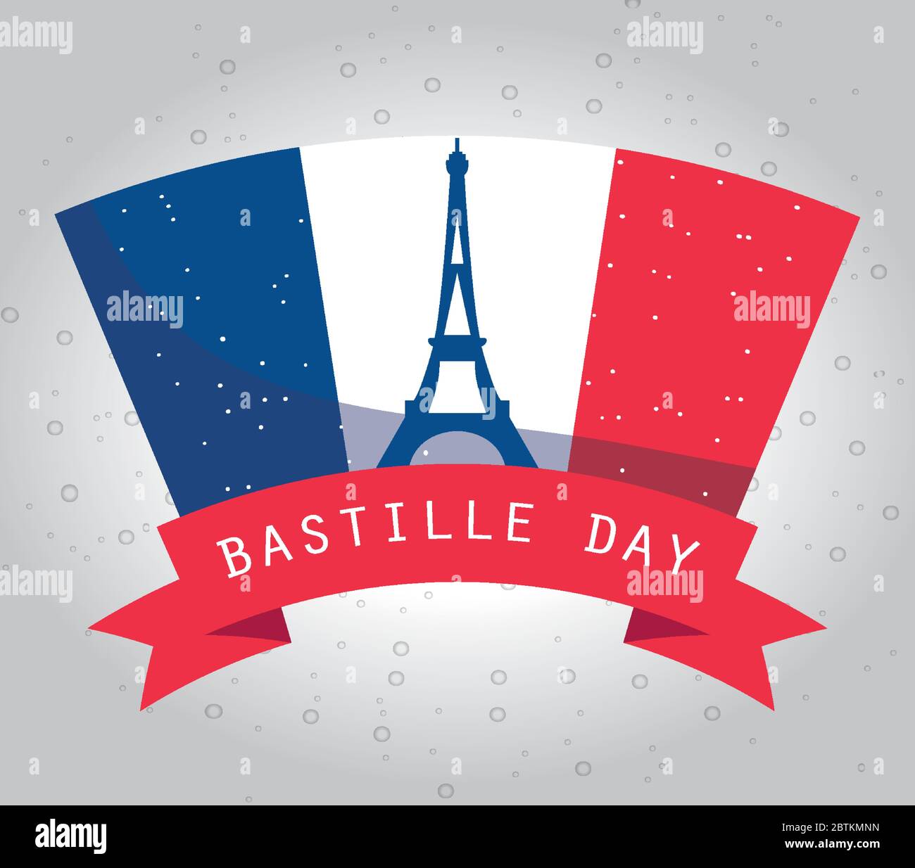 france eiffel tower inside flag with ribbon design, Happy bastille day ...