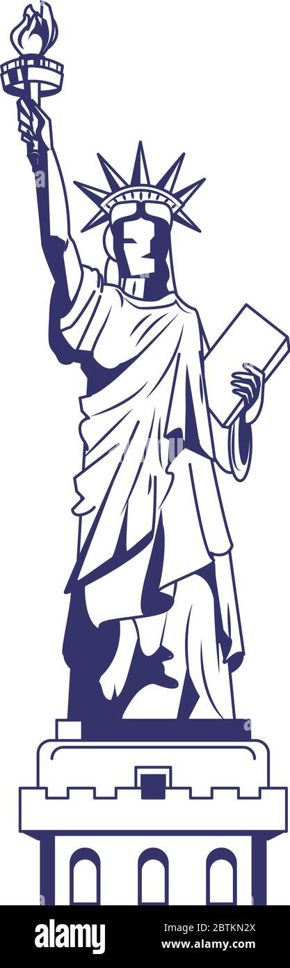 liberty statue usa monument icon Stock Vector Image & Art - Alamy