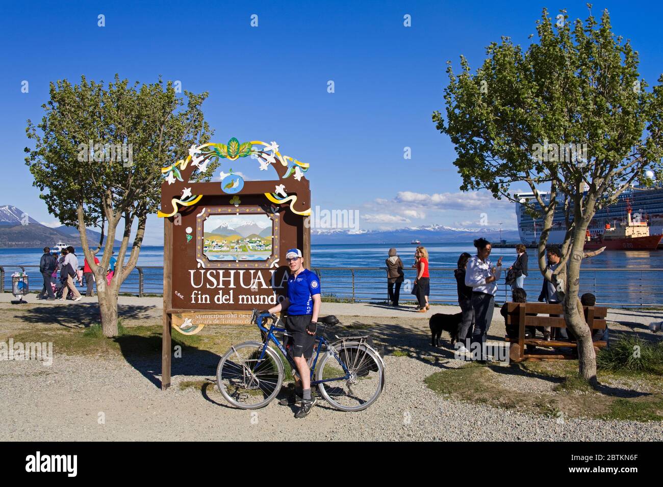End of the World Sign in Ushuaia, Tierra del Fuego, Patagonia ...