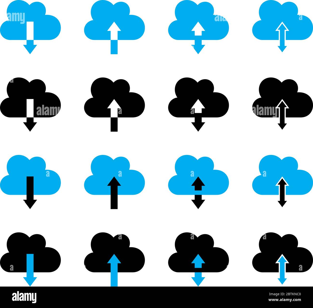 Cloud Icon Download Upload Symbol Vector Illustration Stock Vector ...