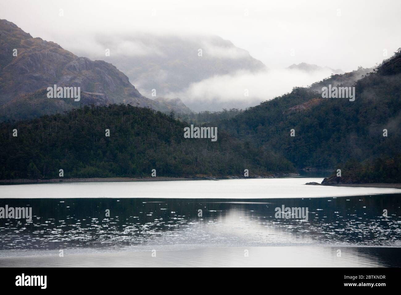 Fjord leading to Amalia Glacier in O'Higgins National Park, Southern ...