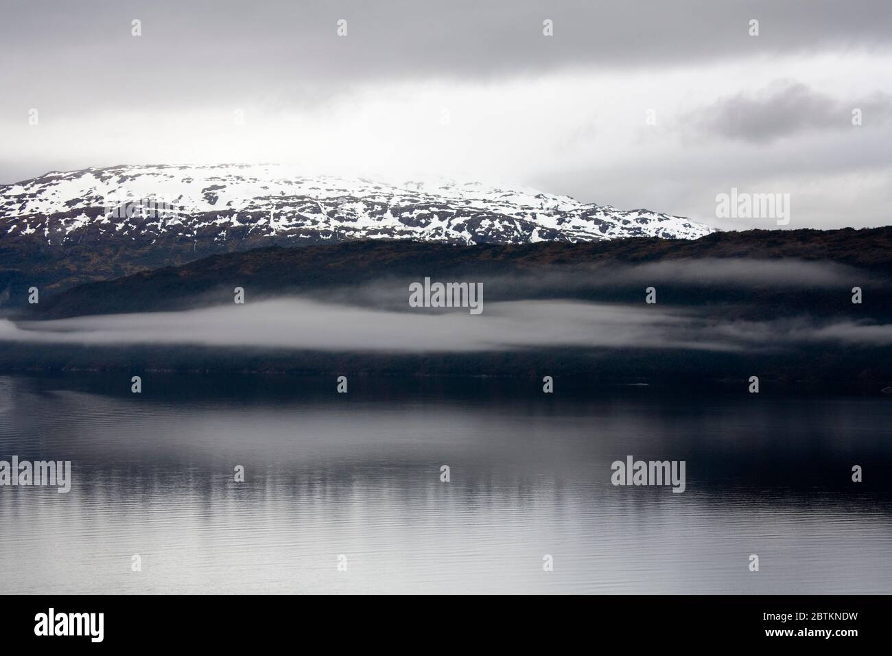 Fjord leading to Amalia Glacier in O'Higgins National Park, Southern ...