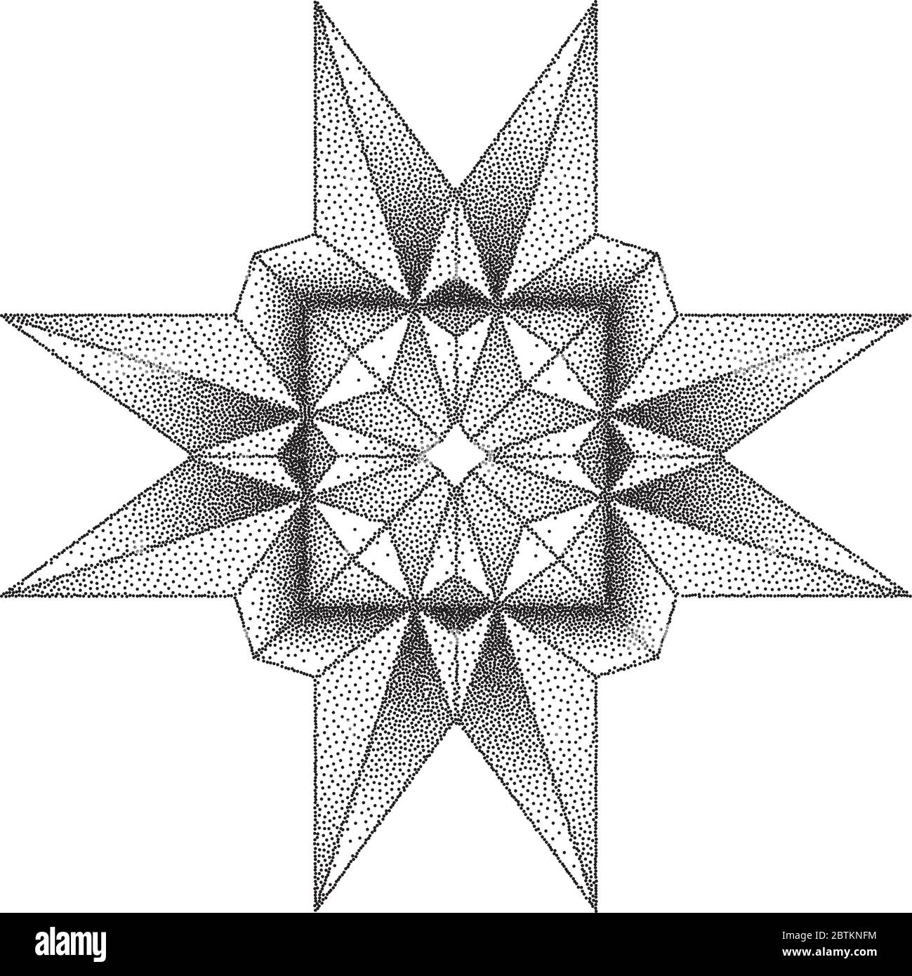 Geometric Shape Stipple Effect Vector Illustration Stock Vector Image ...