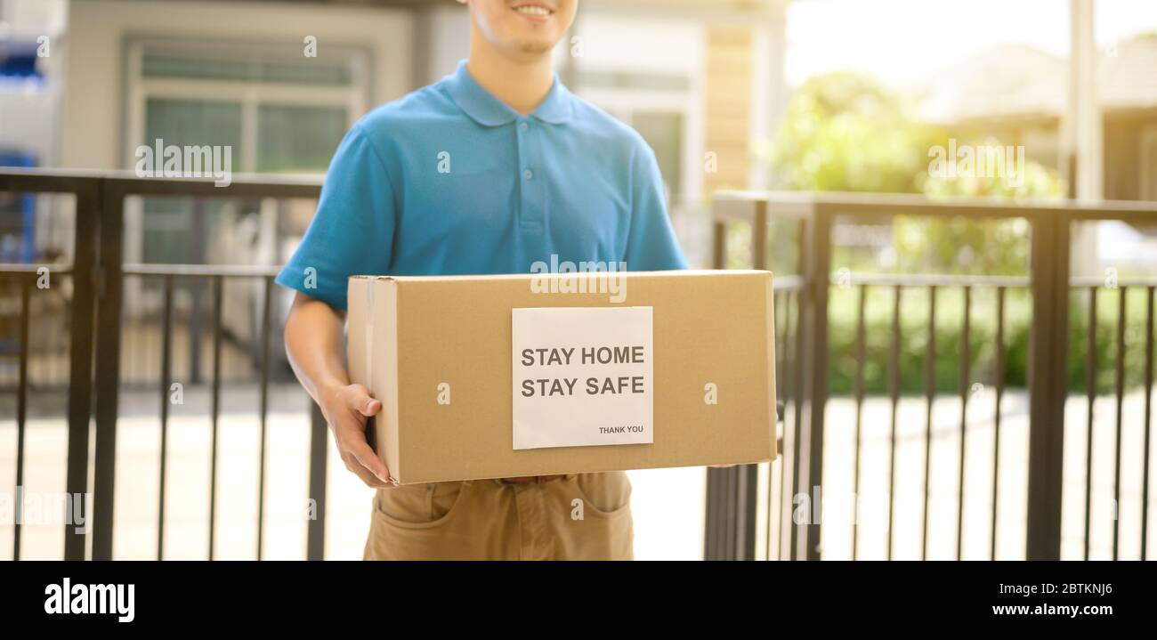 Home delivery when Lock down and Self-quarantine at home. New normal ...