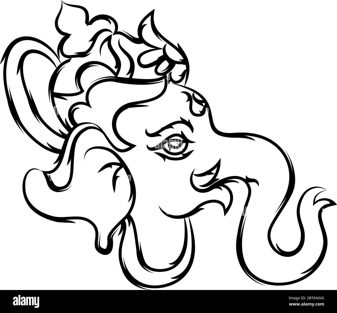 Ganesha Calligraphic Hand Drawn Vector Illustration Stock Vector Image ...