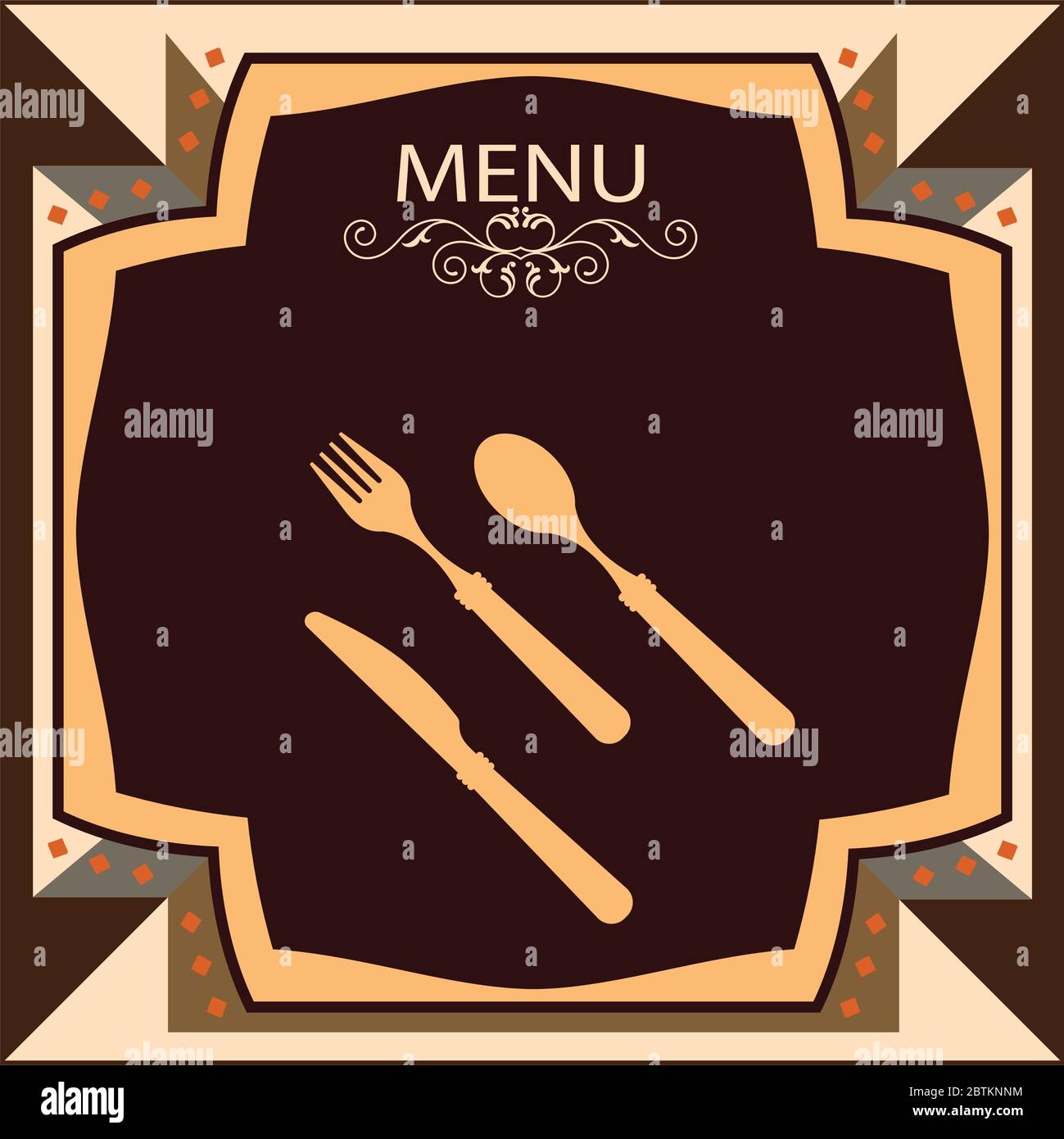Menu Card Design Template Stock Vector Image & Art - Alamy
