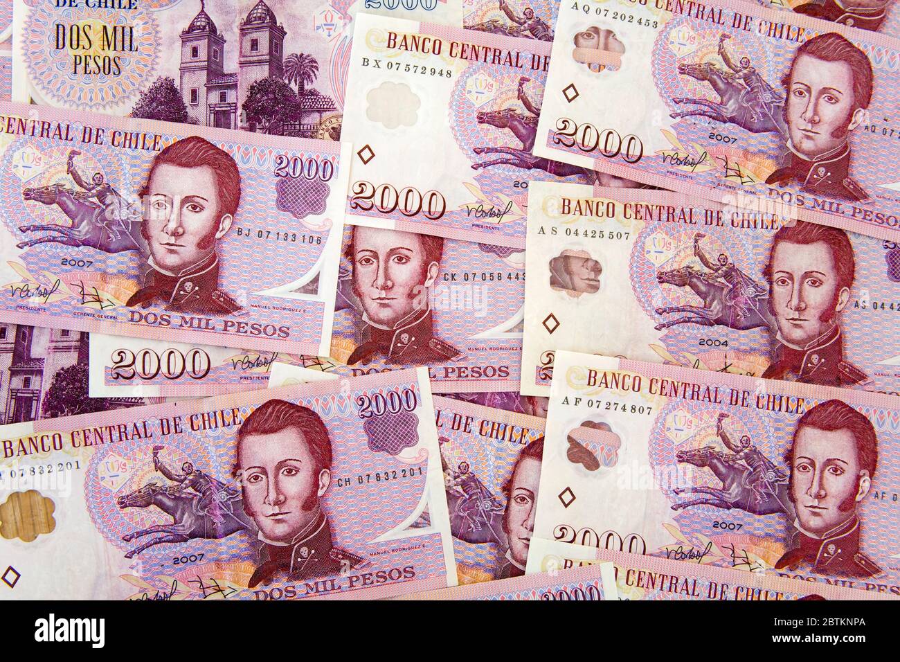 Chilean Peso notes, La Serena, Norte Chico Region, Chile, South America ...