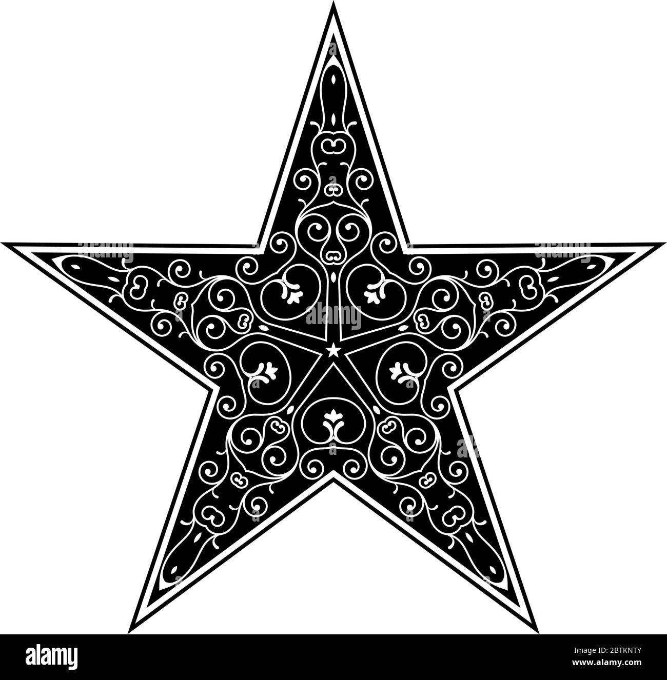 Tattoo Star Symbol Vector Illustration Stock Vector Image & Art - Alamy