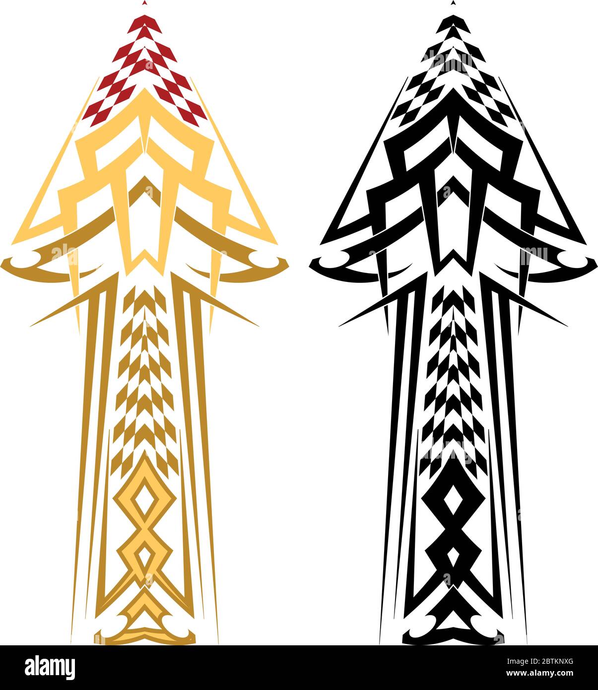 Tribal Car Decal : Vinyl Ready Vector Illustration Stock Vector Image ...