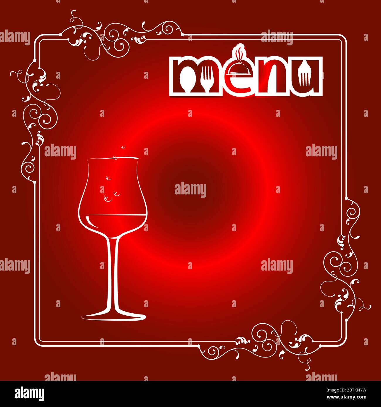 Wine Menu Card Design Template Vector Illustration Stock Vector Image ...
