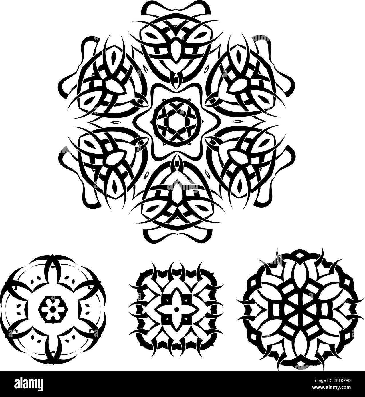 Tribal Tattoo Circular Vector Art Stock Vector Image & Art - Alamy