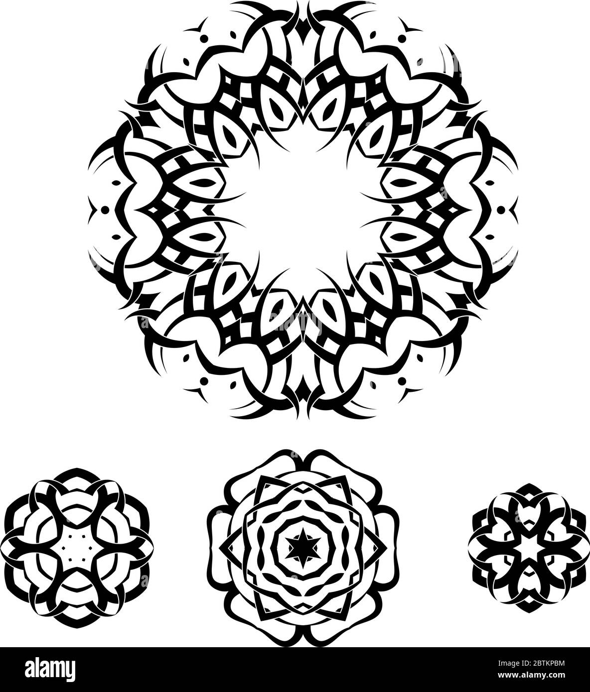 Tribal Tattoo Circular Vector Art Stock Vector Image & Art - Alamy